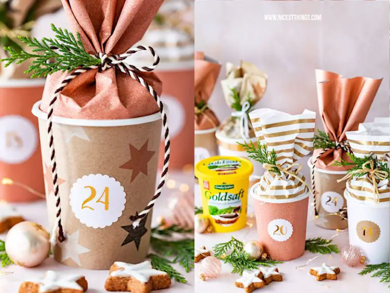 Adventskalender aus Bechern selber machen - Nicest Things