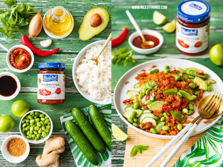 Crispy Reis Salat Rezept mit Gurke & Avocado - Nicest Things